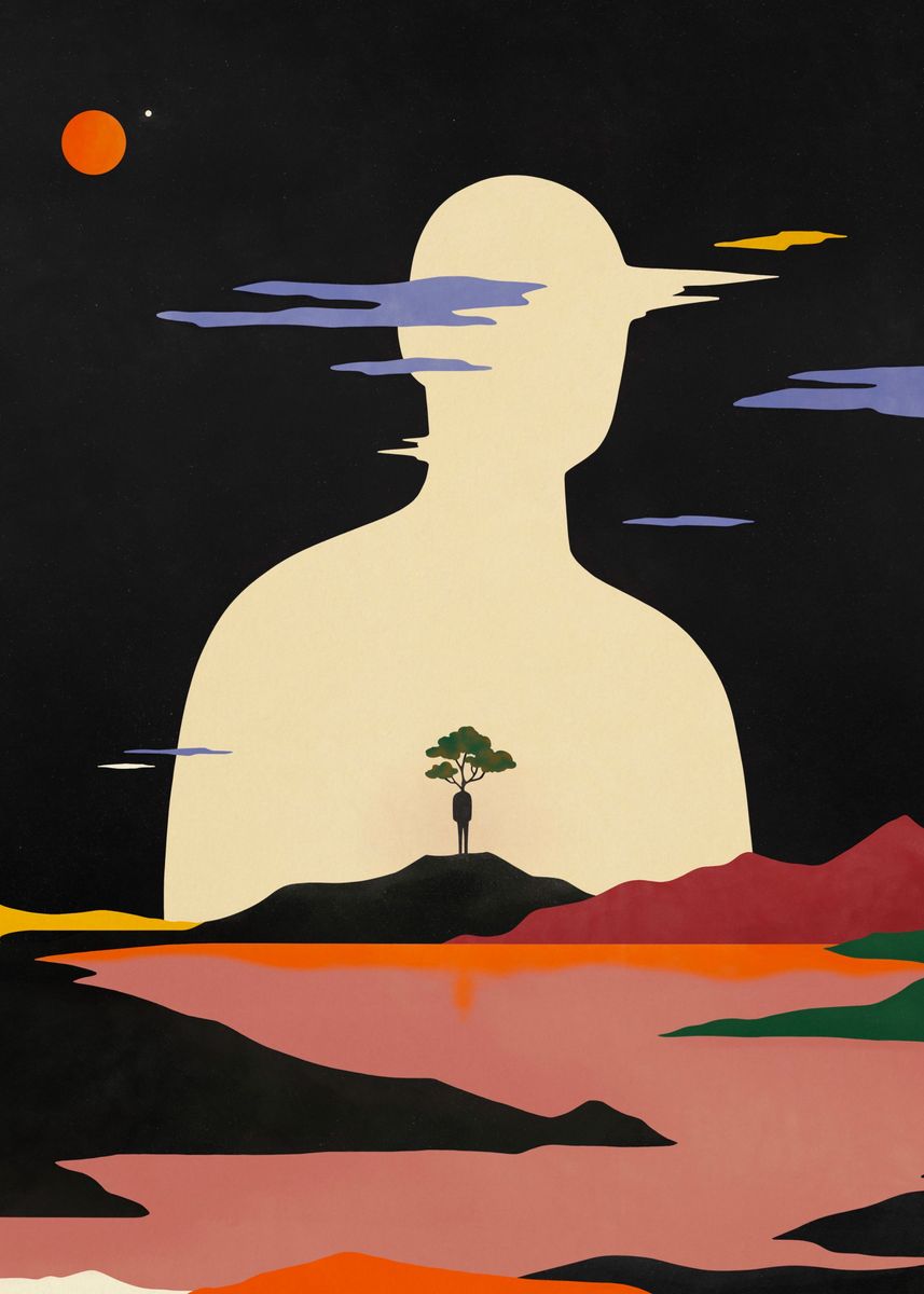 'The overthinker' Poster, picture, metal print, paint by Savinda | Displate