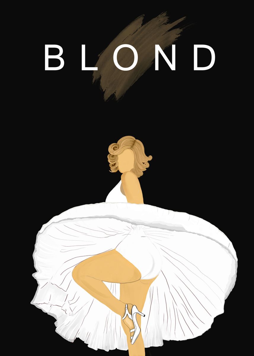 'The BLOND' Poster, picture, metal print, paint by Nida Zaffar | Displate