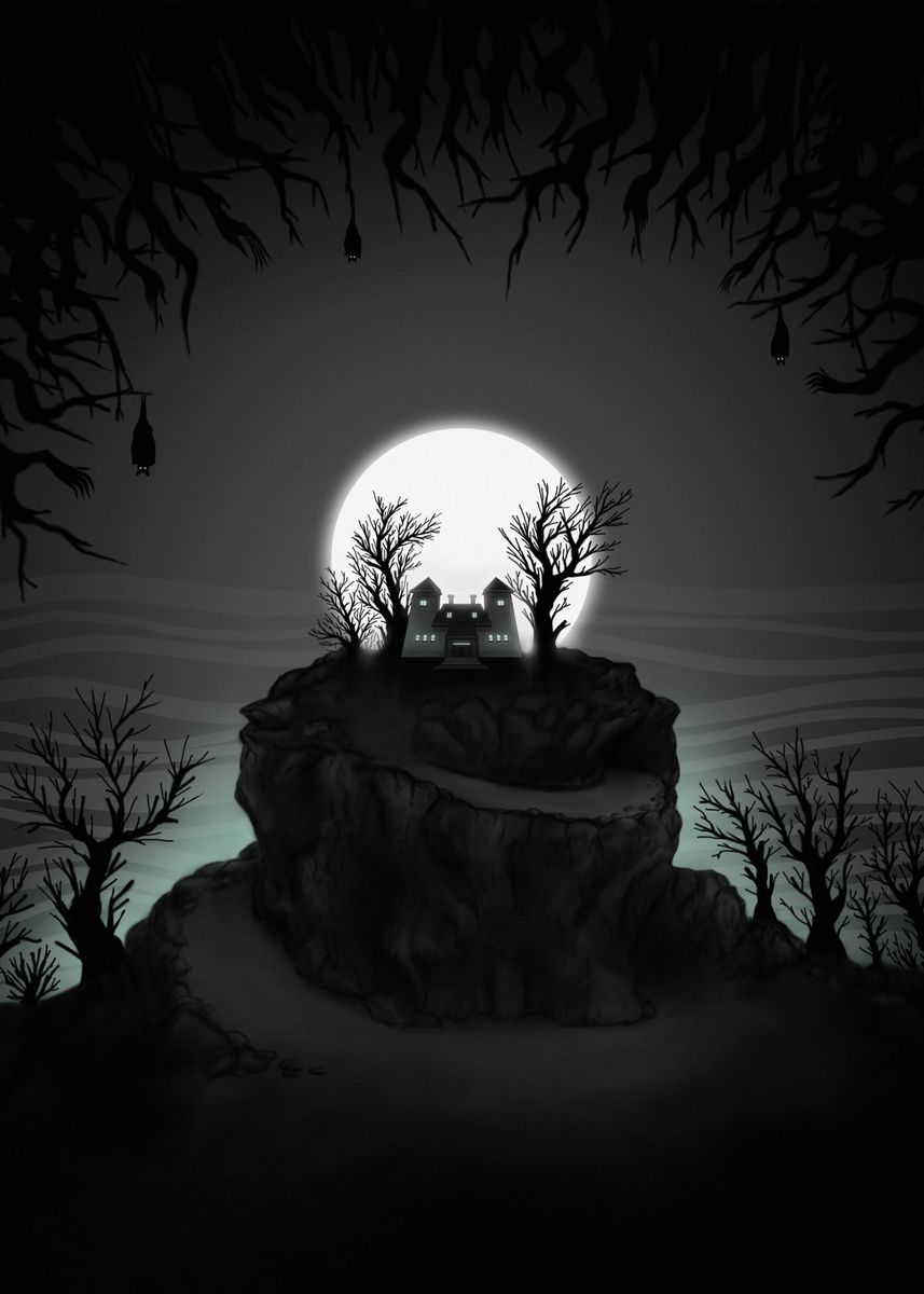 'spooktober' Poster, picture, metal print, paint by Daniel Ordog | Displate