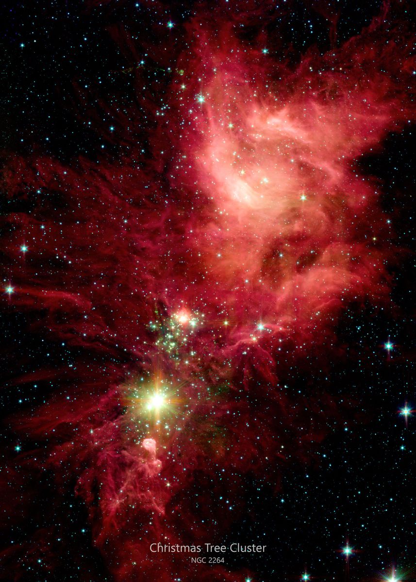 'Christmas Tree Cluster' Poster by Galaxy Images | Displate