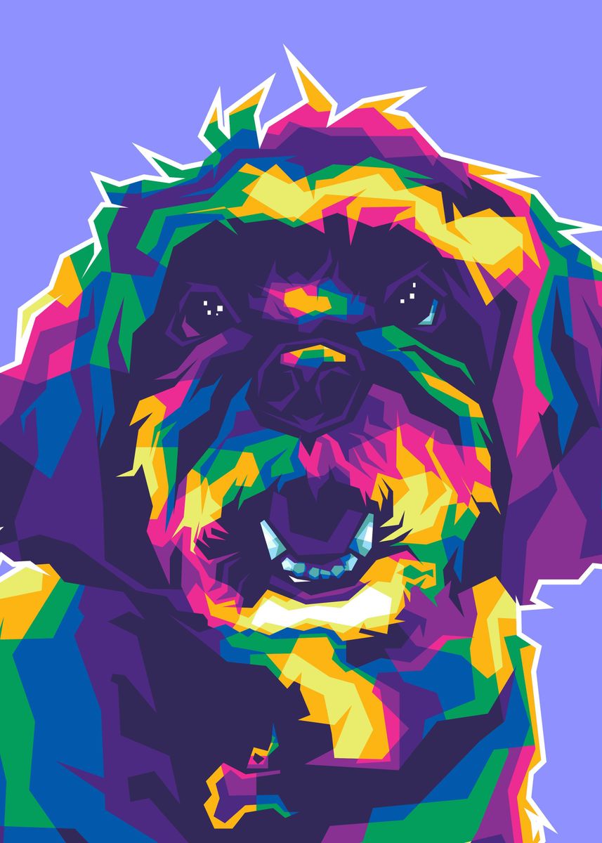 'Dog' Poster, picture, metal print, paint by Dedew Doublede | Displate
