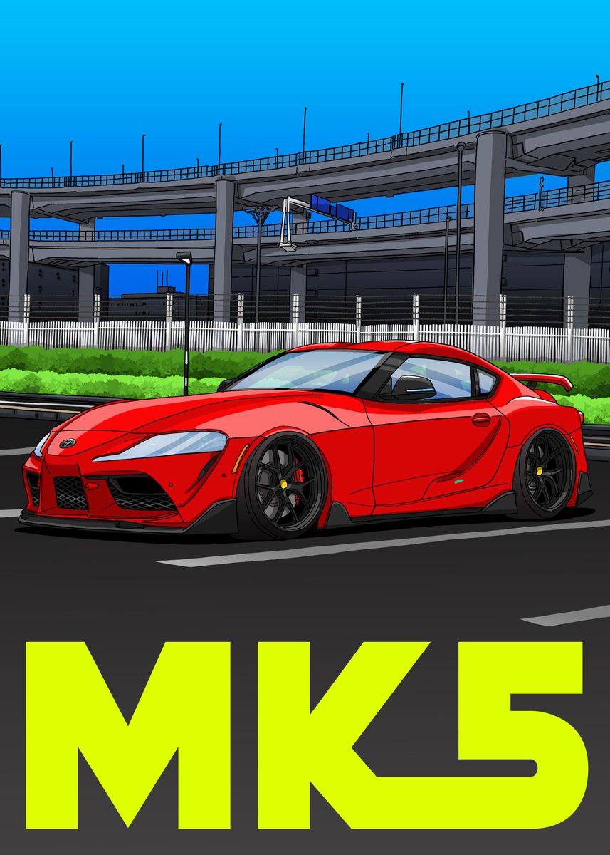 'Supra MK5' Poster, picture, metal print, paint by ND Fat | Displate