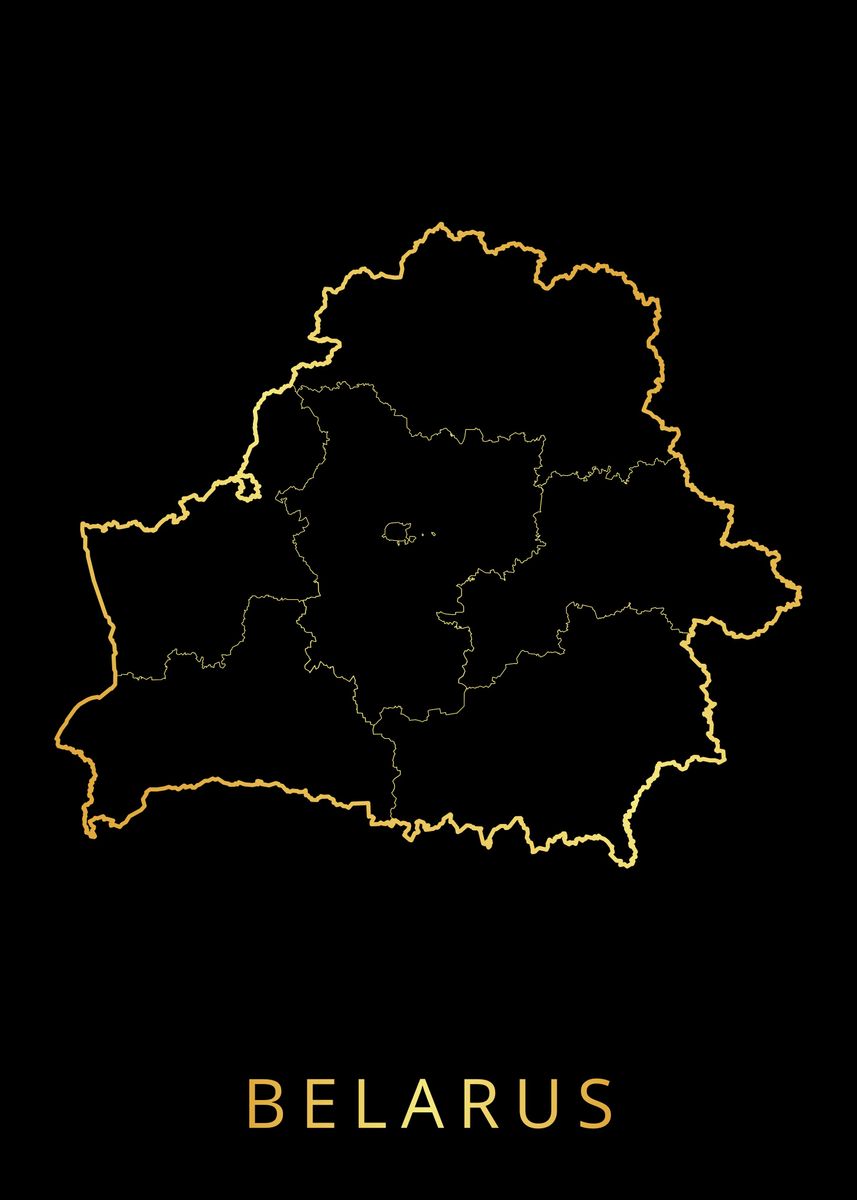 'Belarus Gold' Poster, picture, metal print, paint by Deeo | Displate