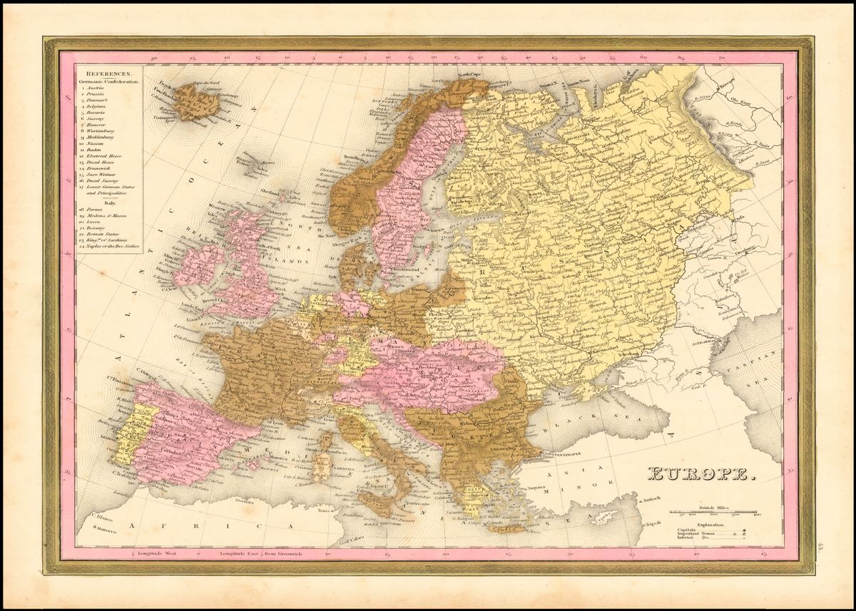 'Europe Old Map' Poster by REAL VINTAGE | Displate
