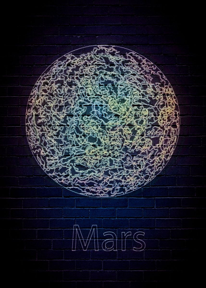 'mars' Poster, picture, metal print, paint by ke ke | Displate