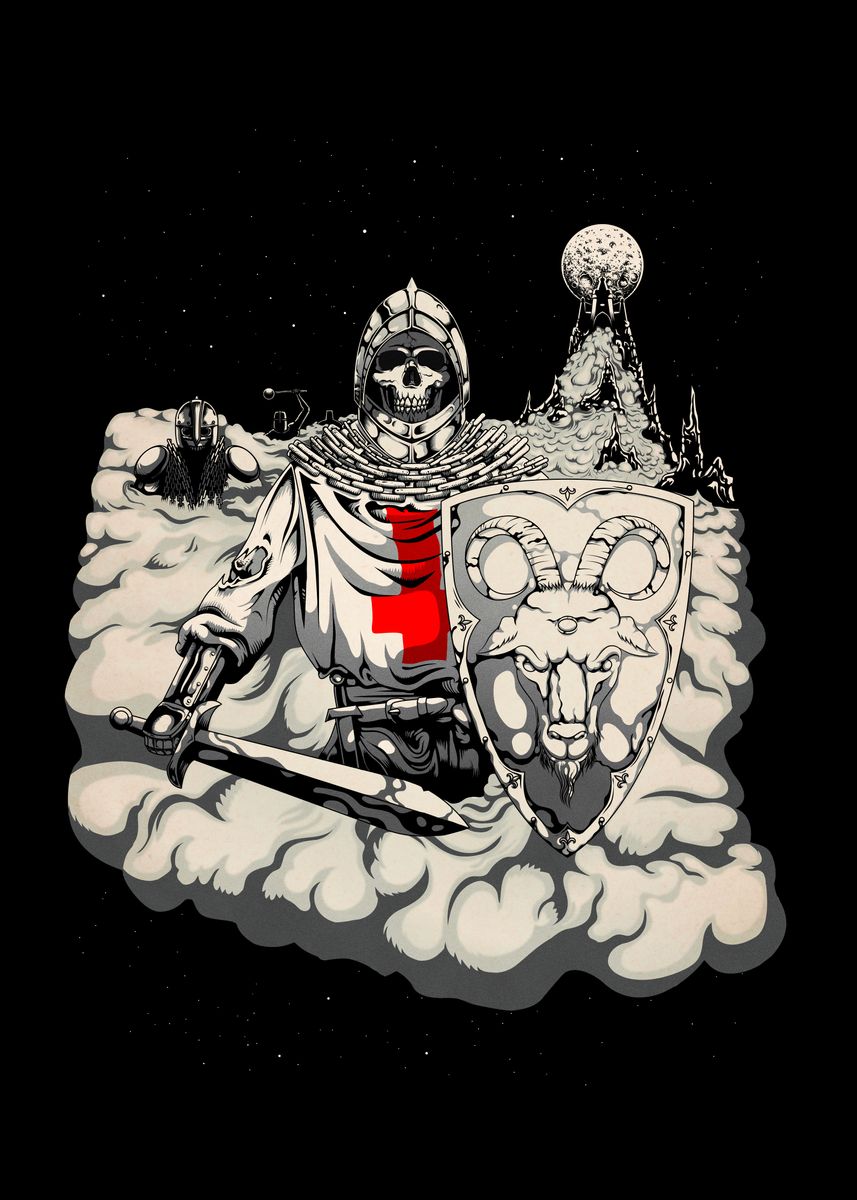 'Undead crusaders' Poster, picture, metal print, paint by Juliusllopis ...