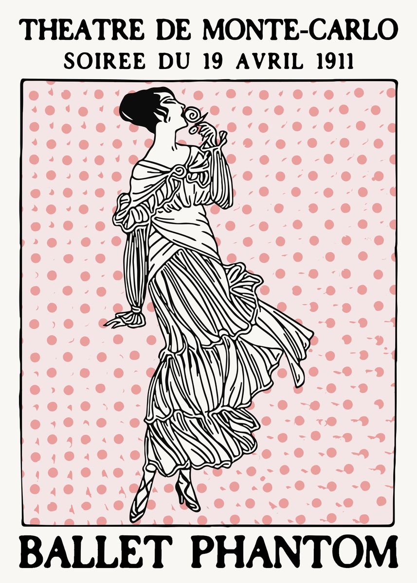 'Retro Ballet Poster' Poster by BluePinkPanther | Displate