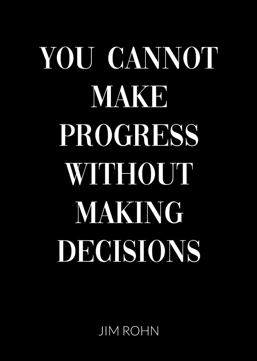 'Jim Rohn Progress Quote' Poster by dkDesign | Displate