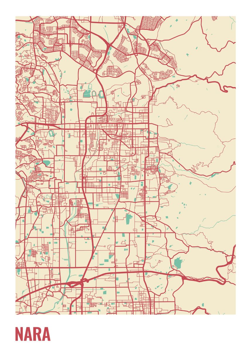 'Nara' Poster, picture, metal print, paint by Mr Penguin | Displate