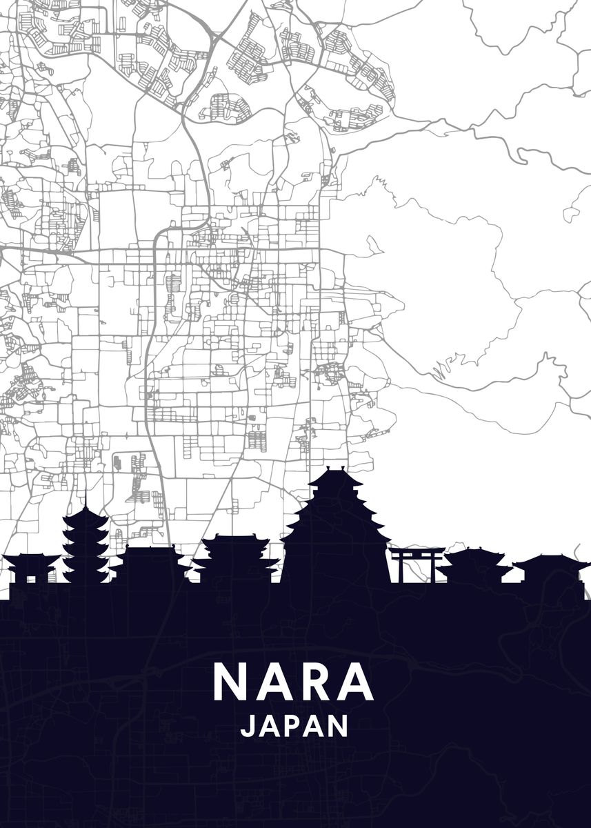 'Nara Japan' Poster, picture, metal print, paint by Urrutia German ...