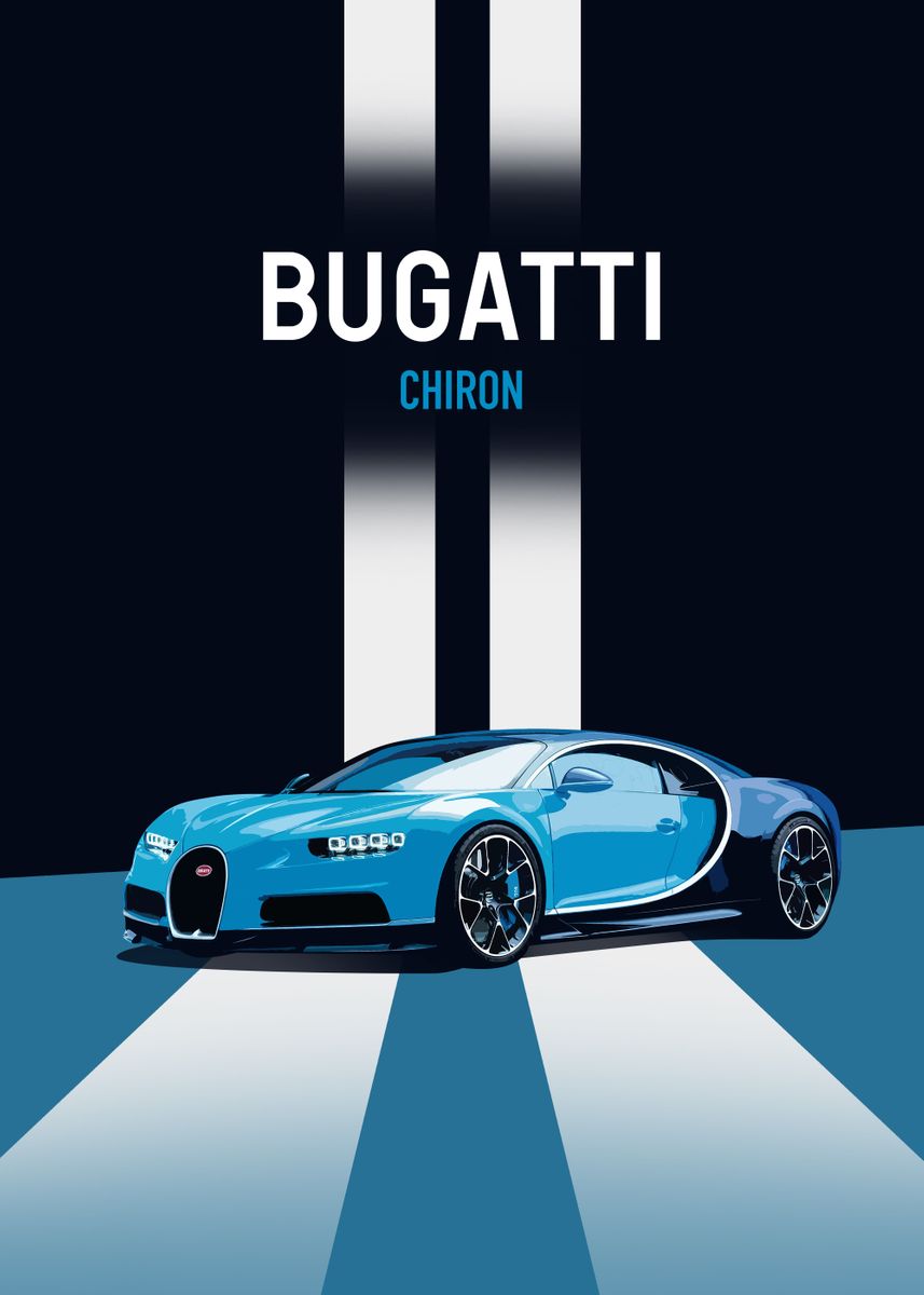 'Bugatti Chiron' Poster, picture, metal print, paint by Full Throttle ...