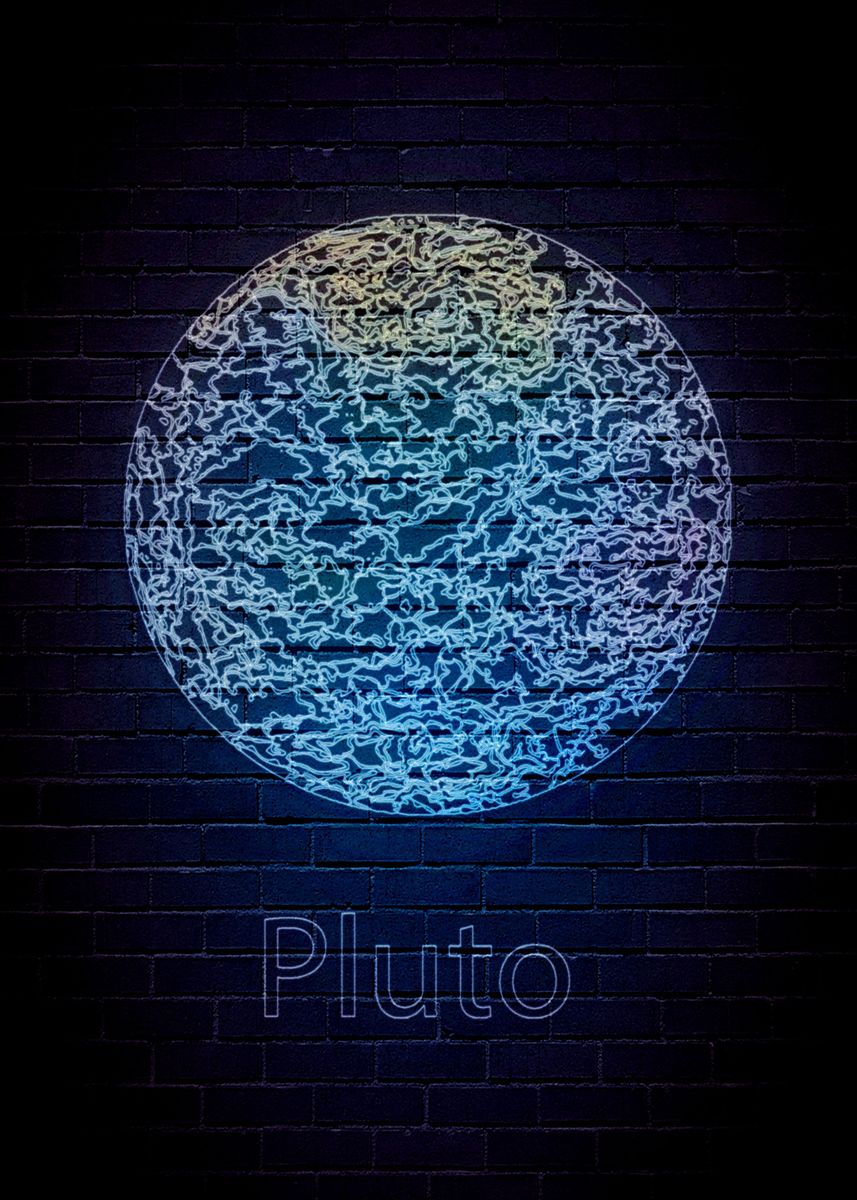 'pluto' Poster, picture, metal print, paint by ke ke | Displate