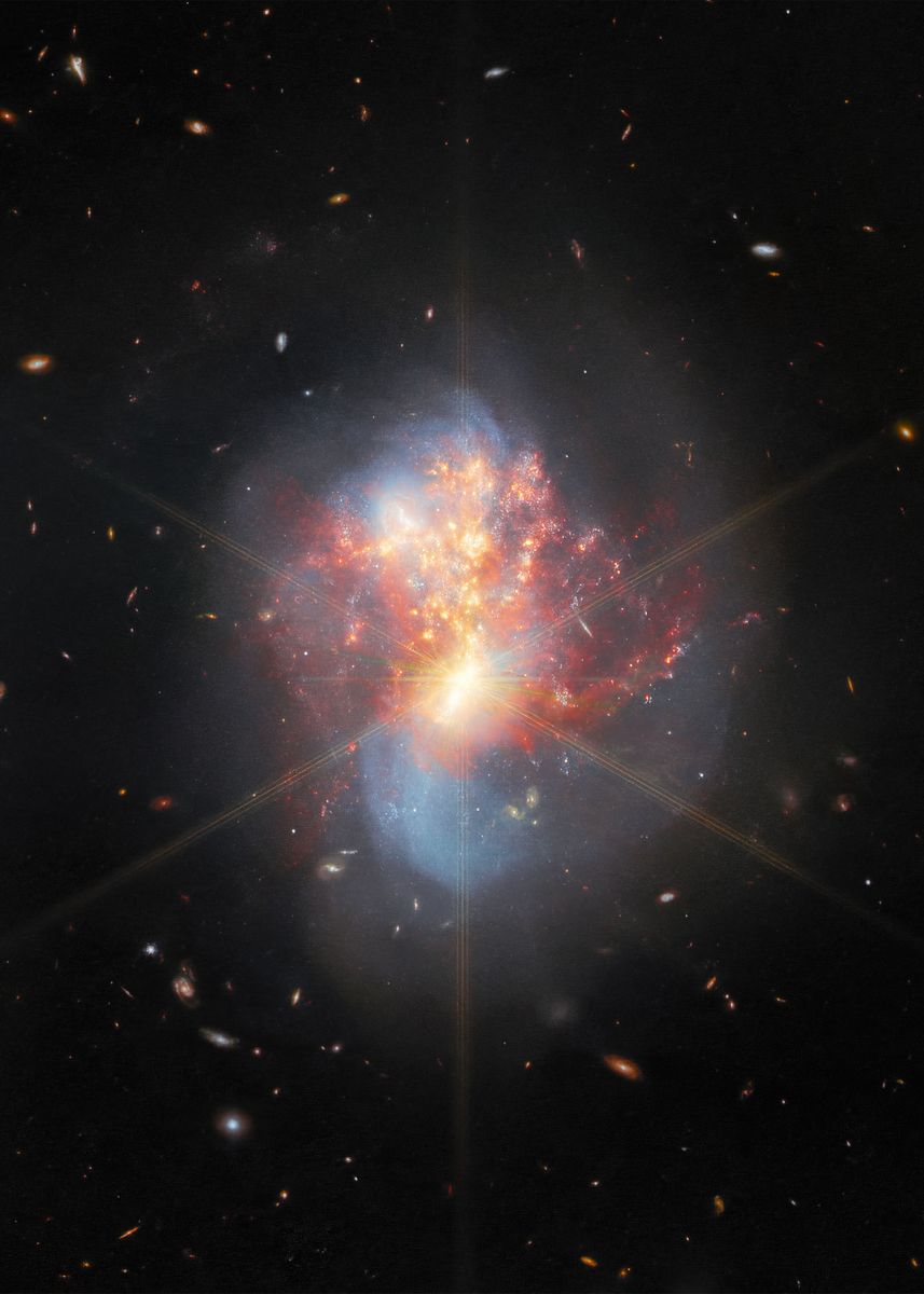 'IC 1623' Poster, picture, metal print, paint by Galaxy Images | Displate