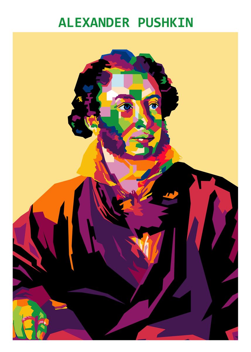 'Alexander Pushkin' Poster, picture, metal print, paint by NGUYEN DINH ...