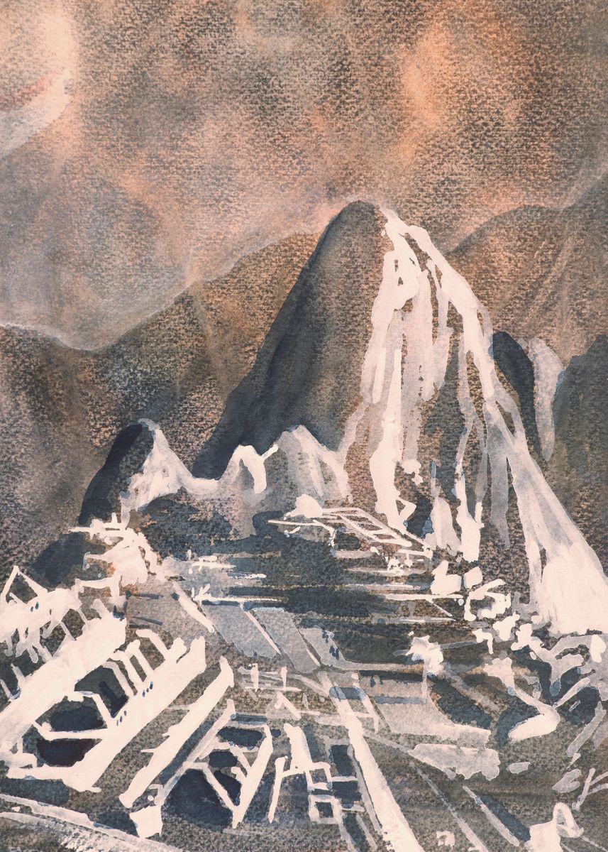 'Machu Picchu Incan ruins' Poster, picture, metal print, paint by Ryan ...