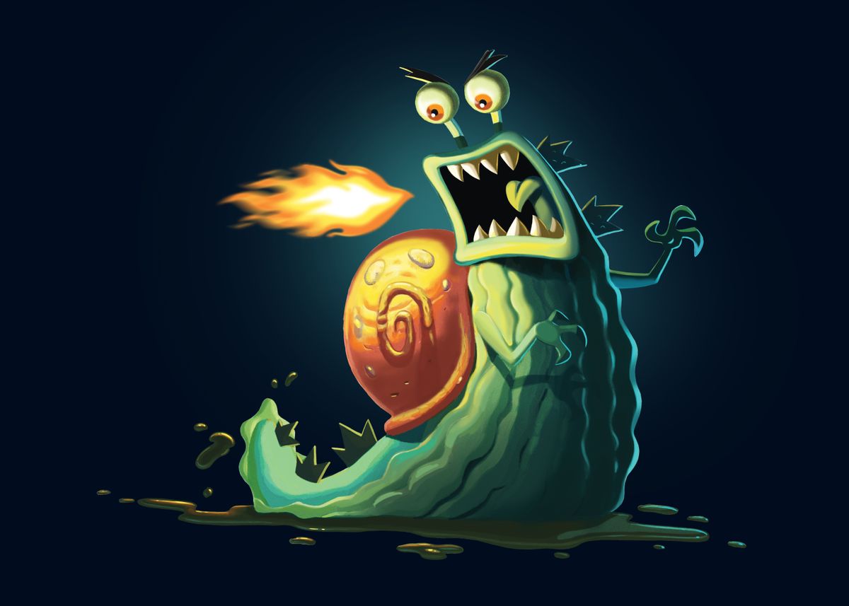 'Spooky Gary' Poster by SpongeBob SquarePants | Displate