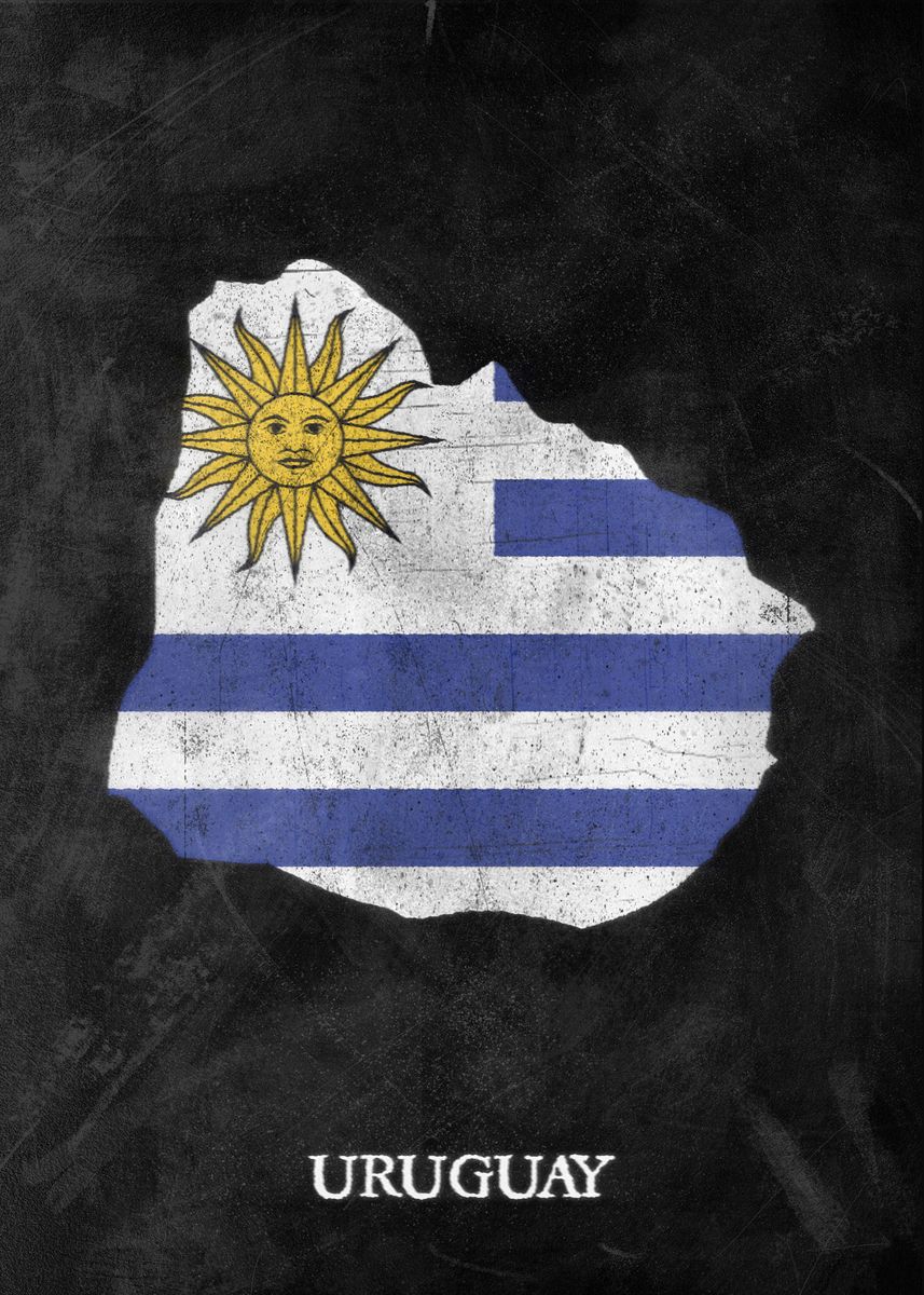 'Uruguay' Poster, picture, metal print, paint by Moon Soul | Displate