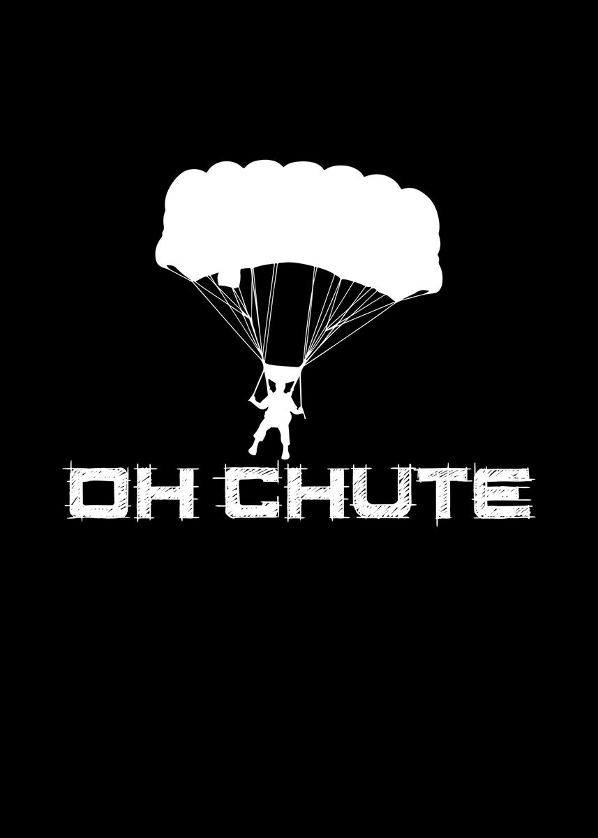 'Oh Chute' Poster, picture, metal print, paint by Mooon | Displate