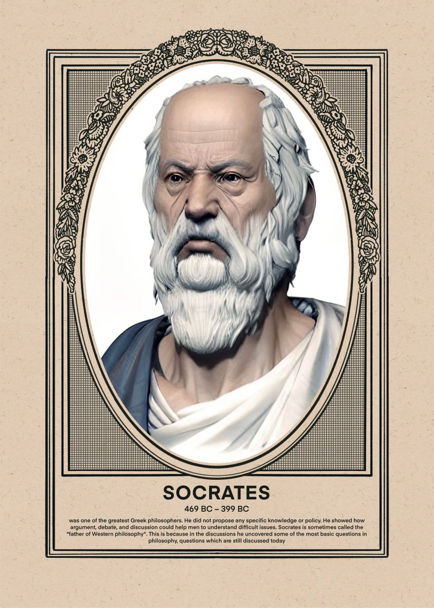 'Socrates' Poster, picture, metal print, paint by Popart PosterS | Displate
