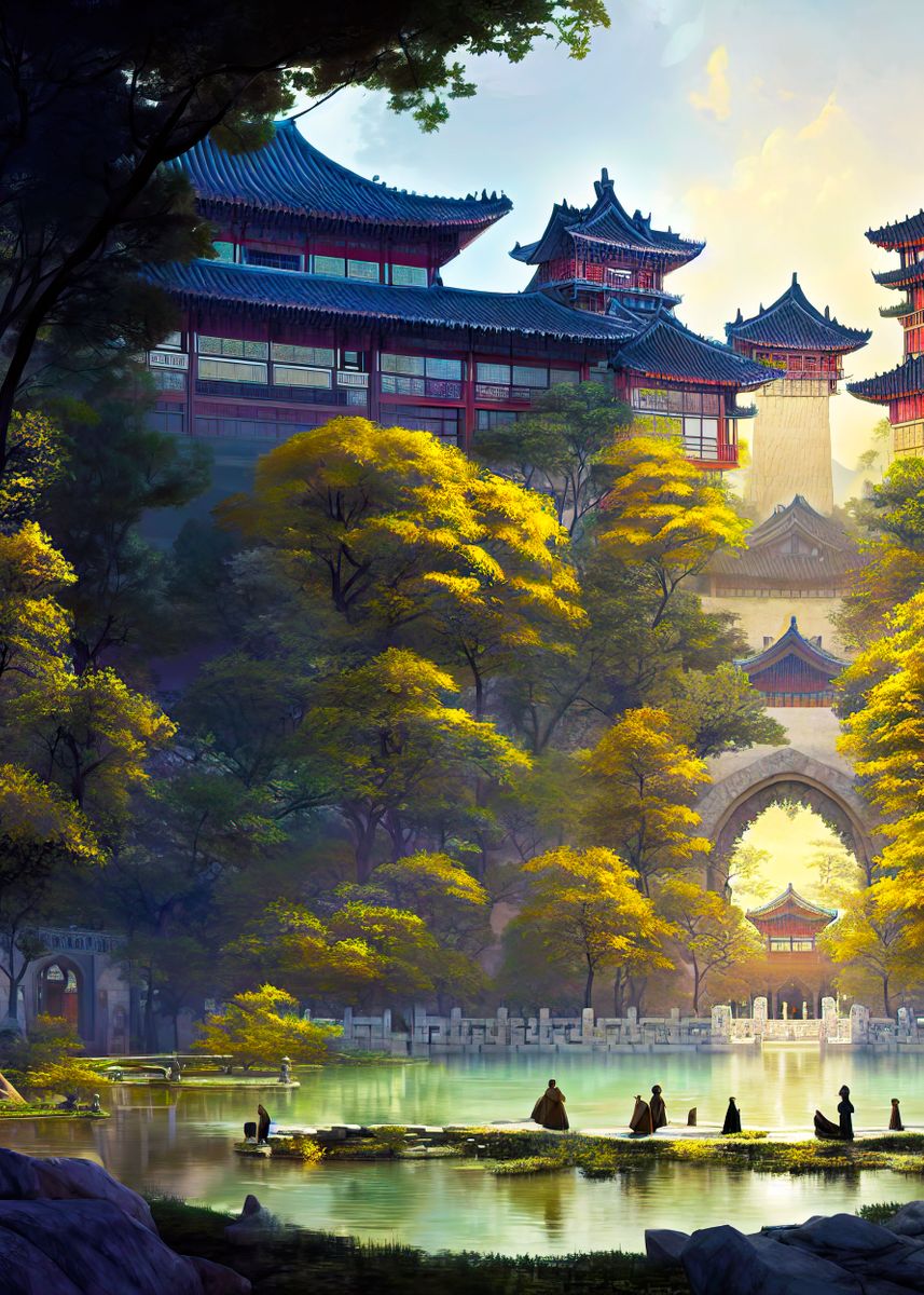 'Three Kingdoms Palace' Poster, picture, metal print, paint by ...