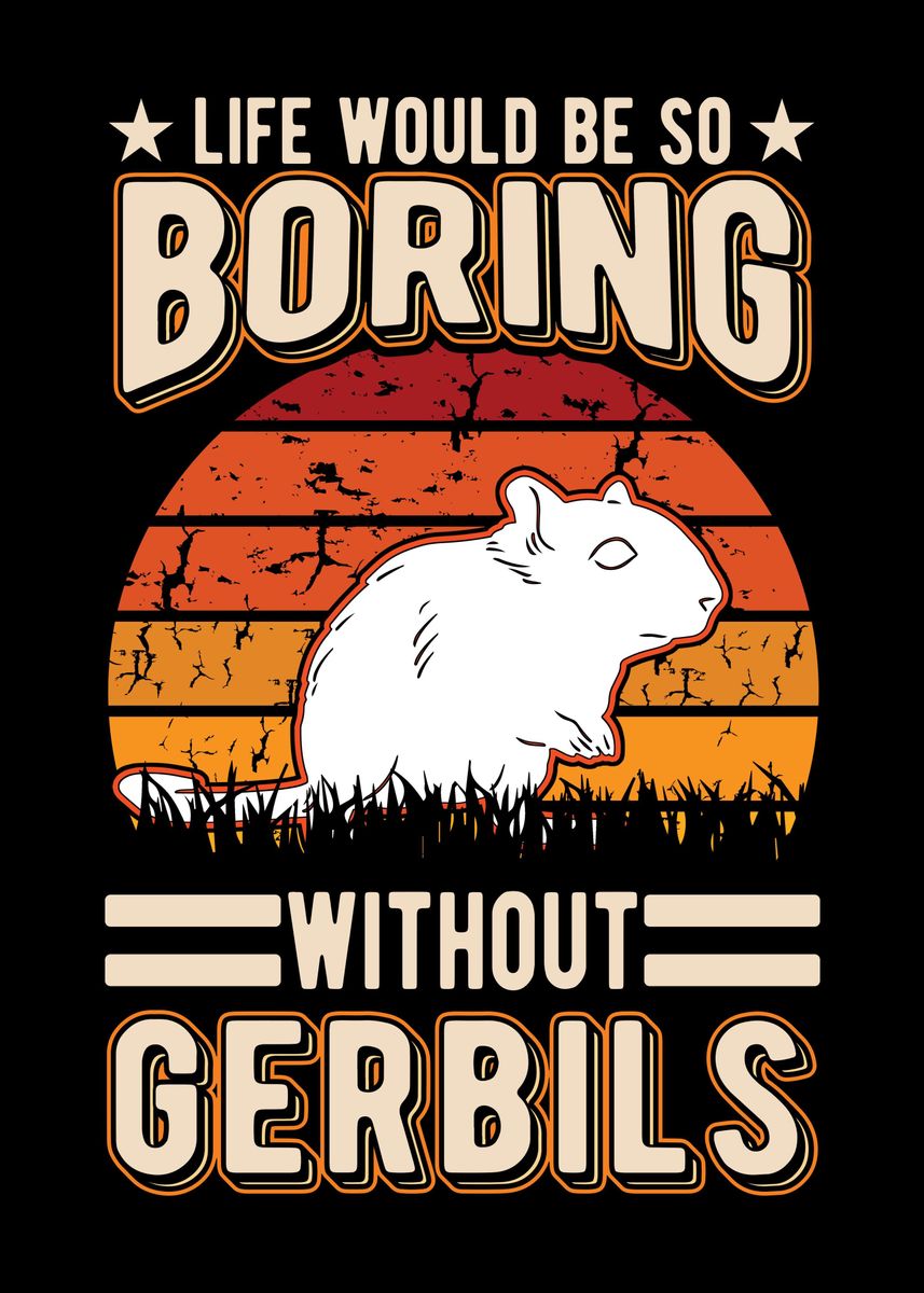 'Gerbil Mongolian Racing Ra' Poster, picture, metal print, paint by ...