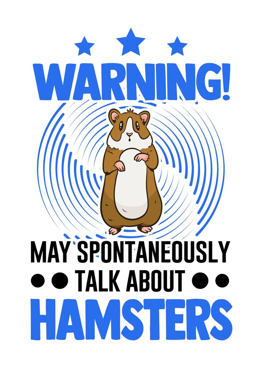 'Hamster Wheel Golden Hamst' Poster, picture, metal print, paint by ...