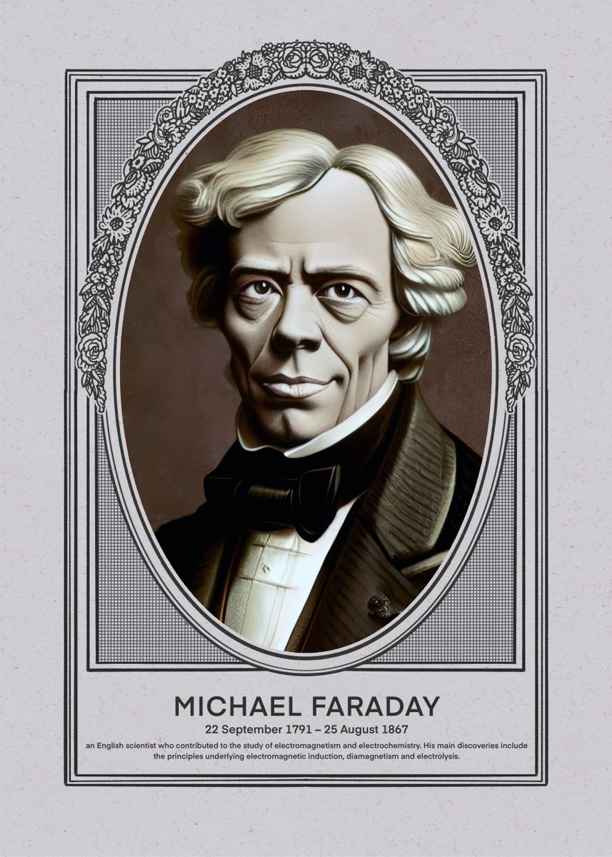 'Michael Faraday' Poster, picture, metal print, paint by Popart PosterS ...