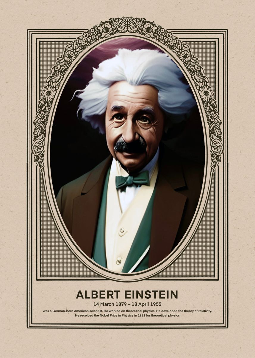 'Albert Einstein' Poster, picture, metal print, paint by Popart PosterS ...
