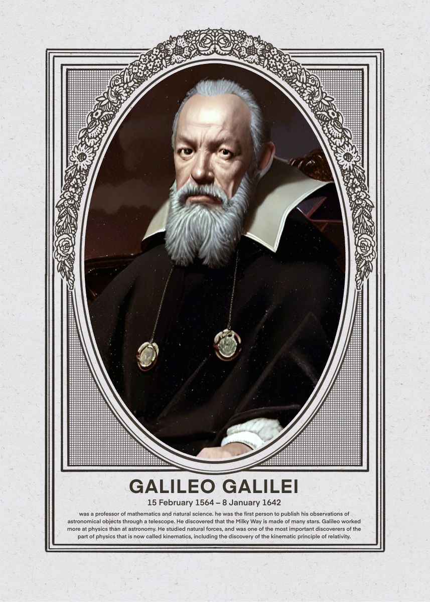 'Galileo Galilei' Poster, picture, metal print, paint by Popart PosterS ...