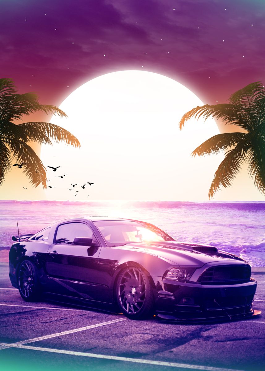 'holiday retrowave' Poster by INSPIRE COLLECTION | Displate