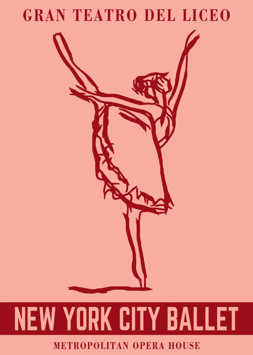 'New York City Ballet ' Poster by BluePinkPanther | Displate