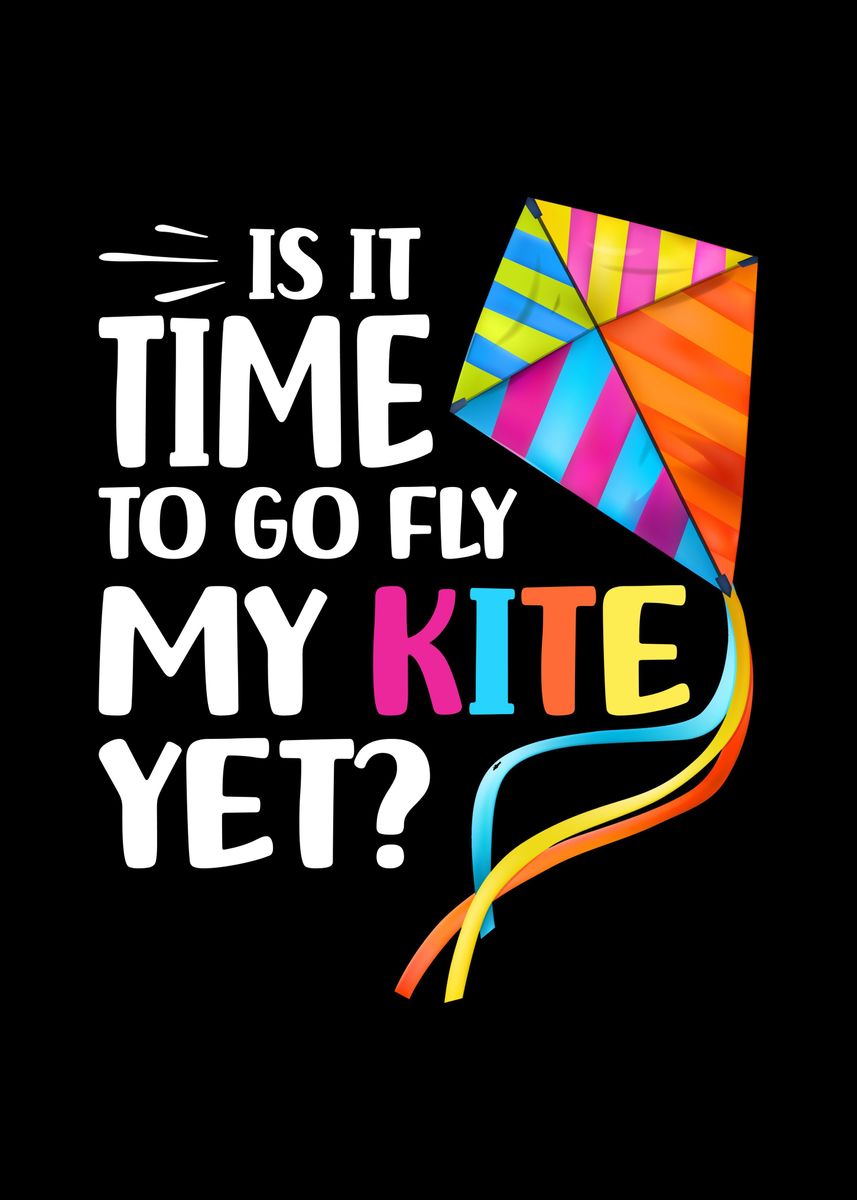 'Funny Kite Flying Sayings' Poster, picture, metal print, paint by TW ...