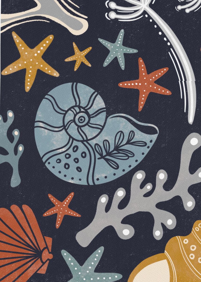 'Shark Eye Snail Shell' Poster, picture, metal print, paint by ...