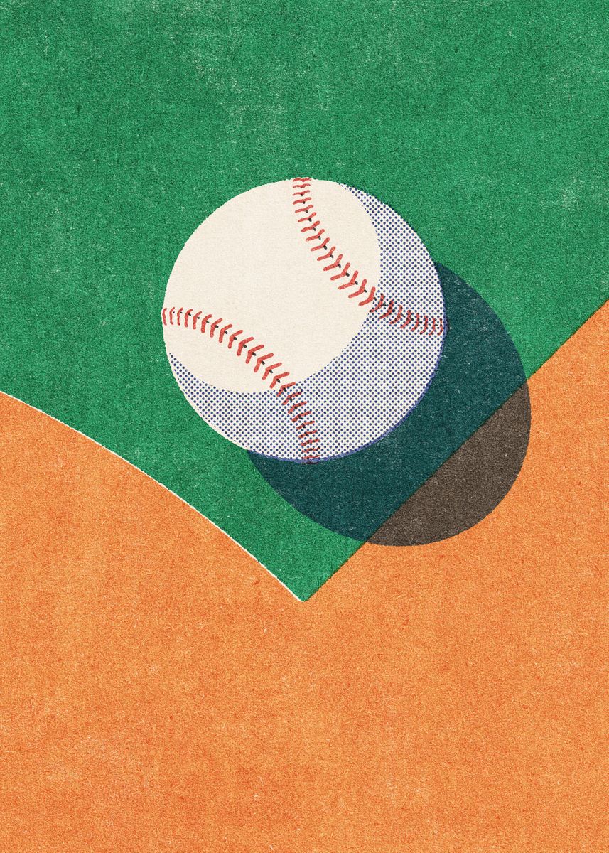 'Baseball I' Poster, picture, metal print, paint by Daniel Coulmann ...