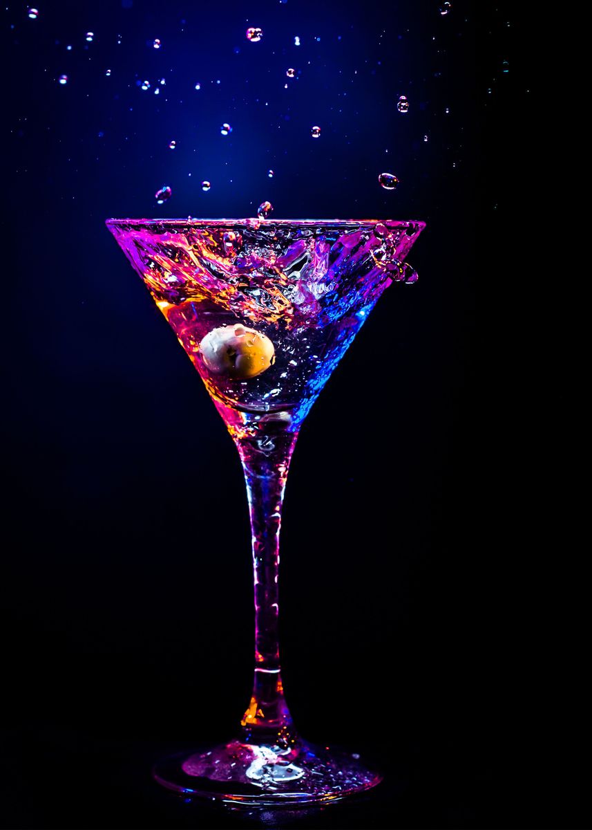 'Cocktail with light effect' Poster, picture, metal print, paint by ...