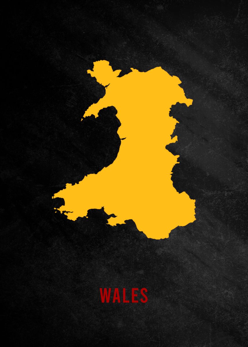 'wales map' Poster by Limited Displates Project | Displate