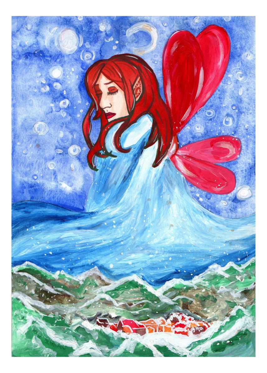 'Winter Bringer Fairy' Poster, picture, metal print, paint by ...