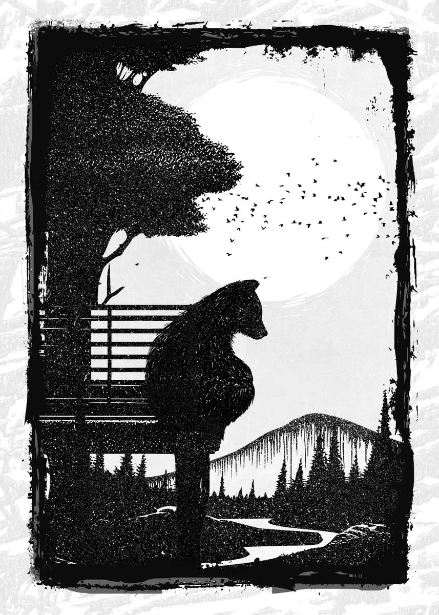 'Bear and Bears' Poster, picture, metal print, paint by Ilya Danilov ...