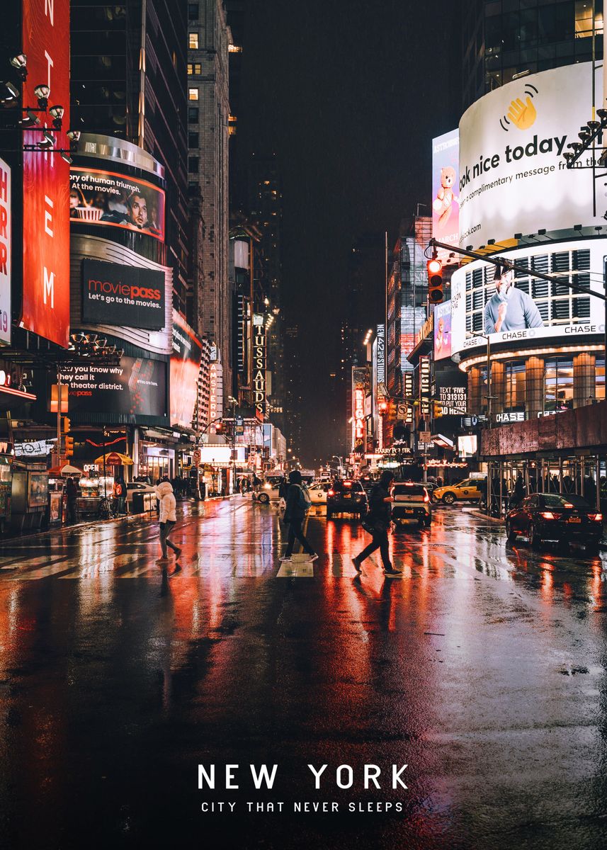 'New York ' Poster, picture, metal print, paint by Big City | Displate