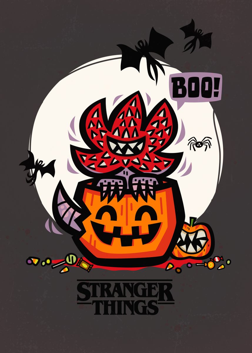 'Spooky Pumpkin' Poster by Stranger Things Series | Displate