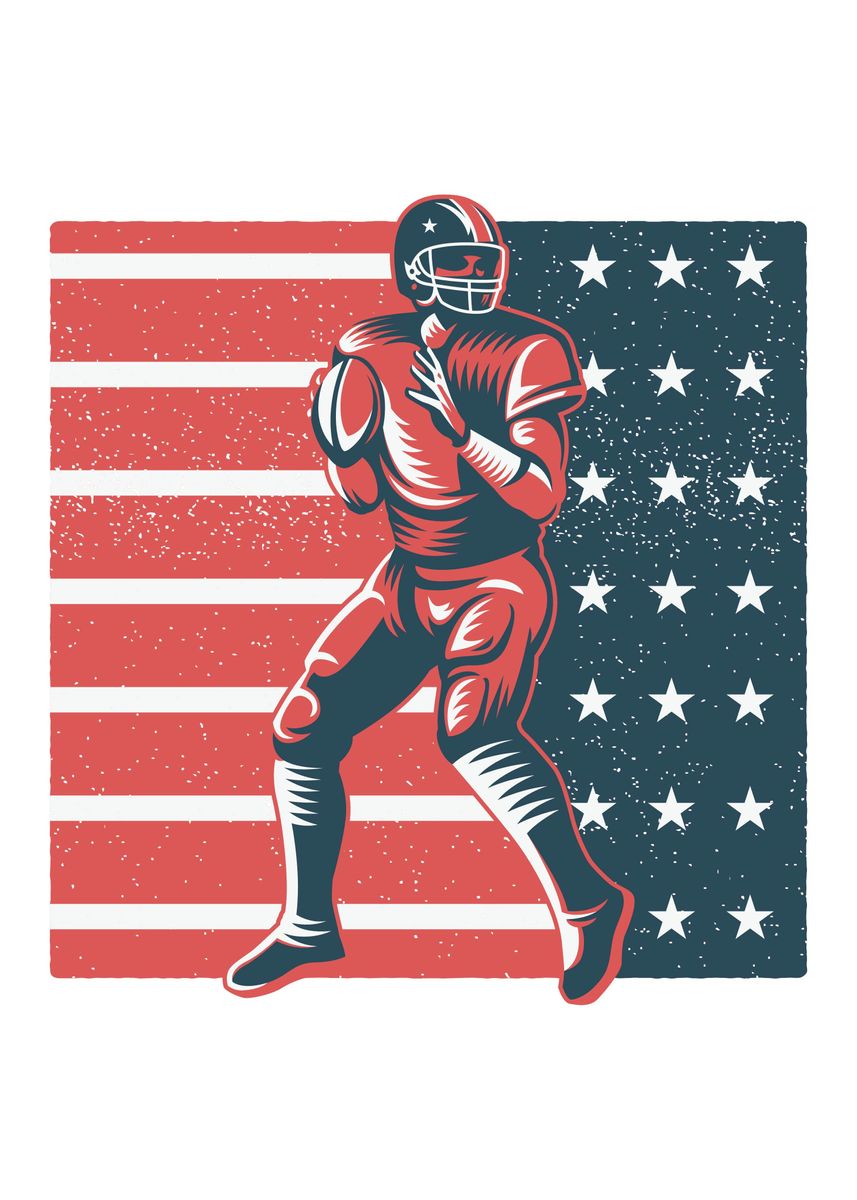 'illustration football play' Poster by Magic Apes | Displate