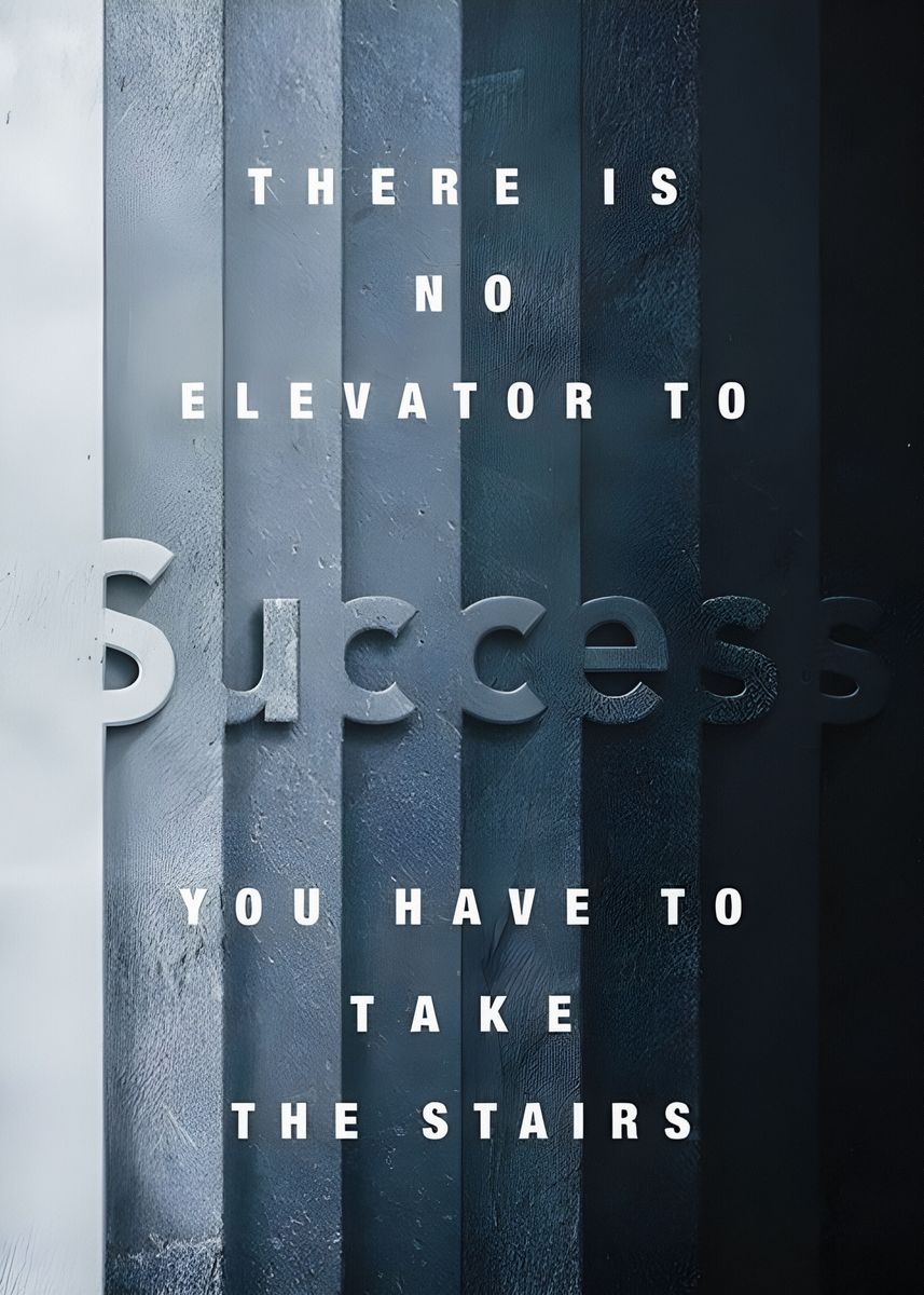 'Success Stairs' Poster by Conceptual Photography | Displate