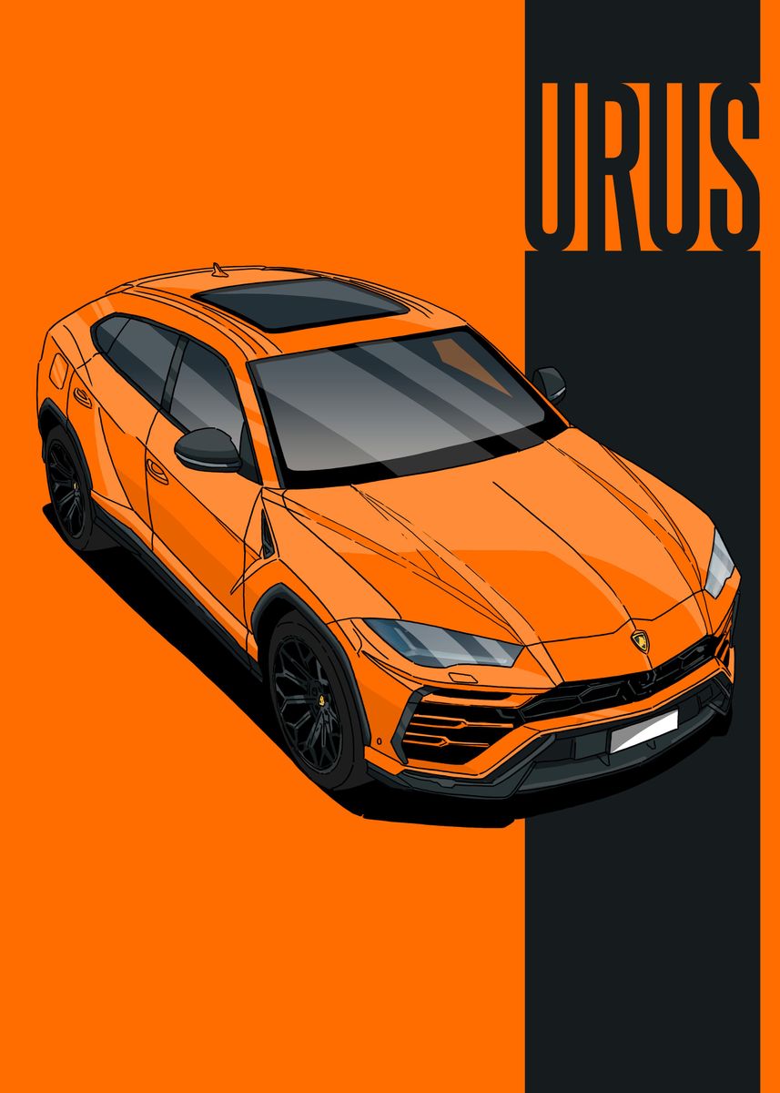 'Lamborghini Urus' Poster by ND Fat | Displate