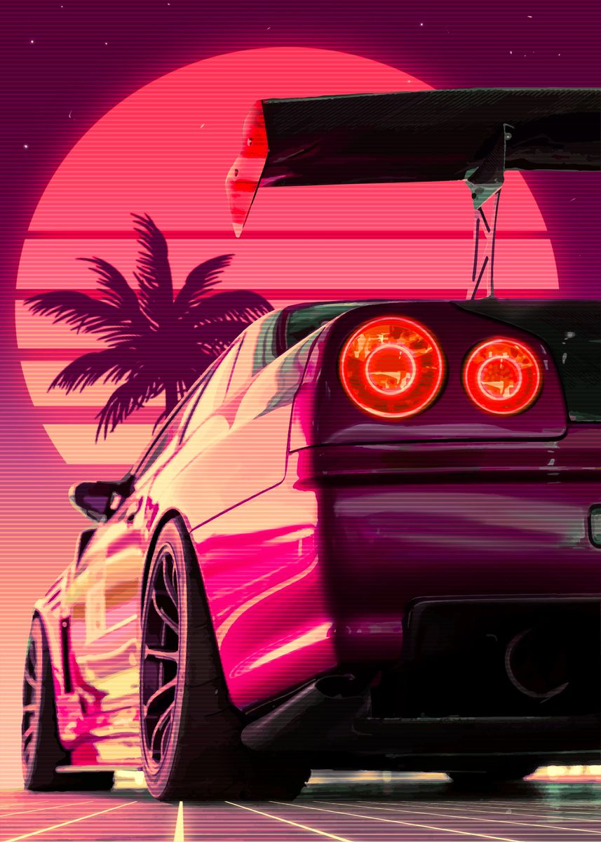 'Nissan Skyline Gtr R34' Poster, picture, metal print, paint by Boon ...