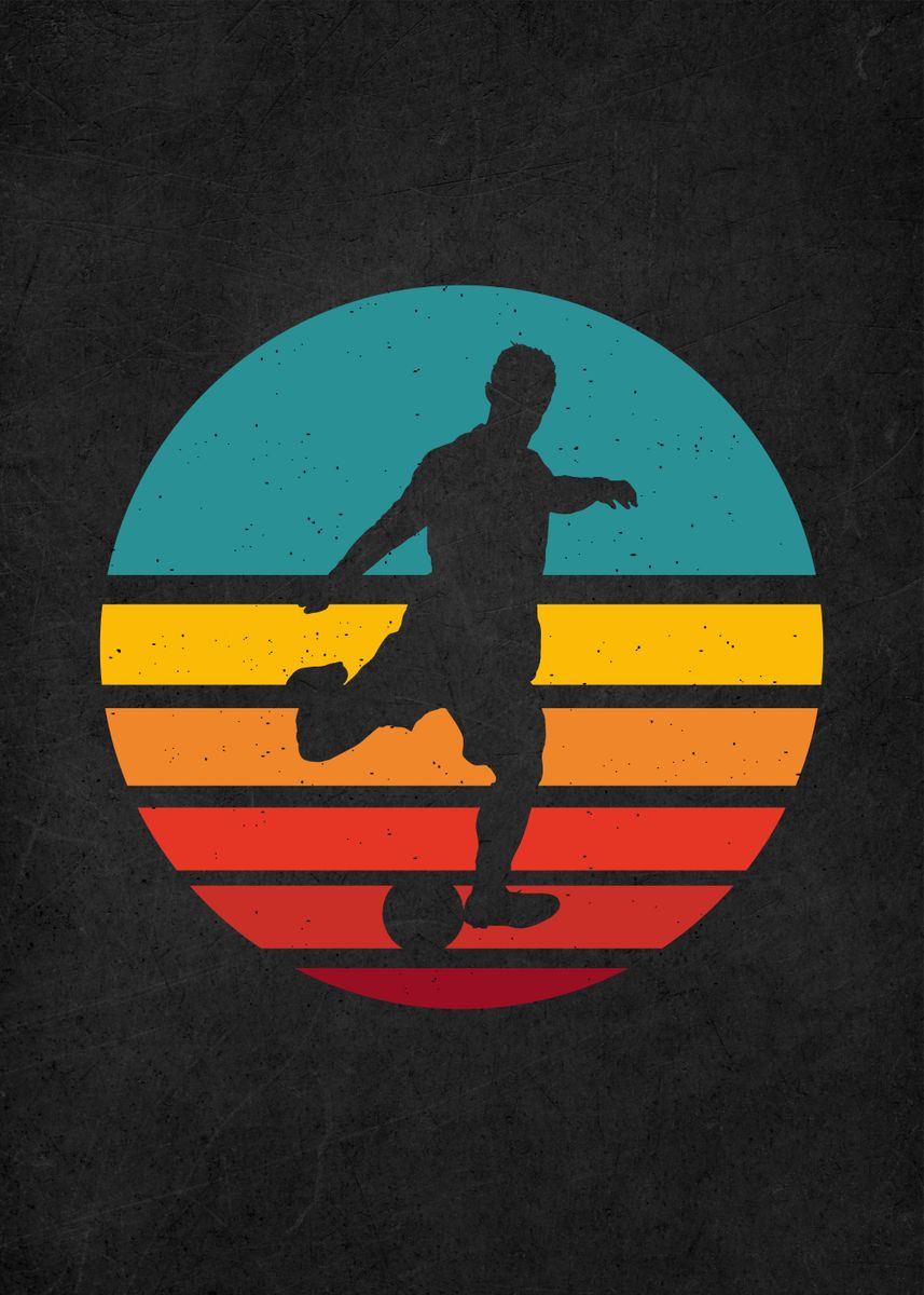 'vintage retro free kick' Poster by Bestselling Music Posters | Displate