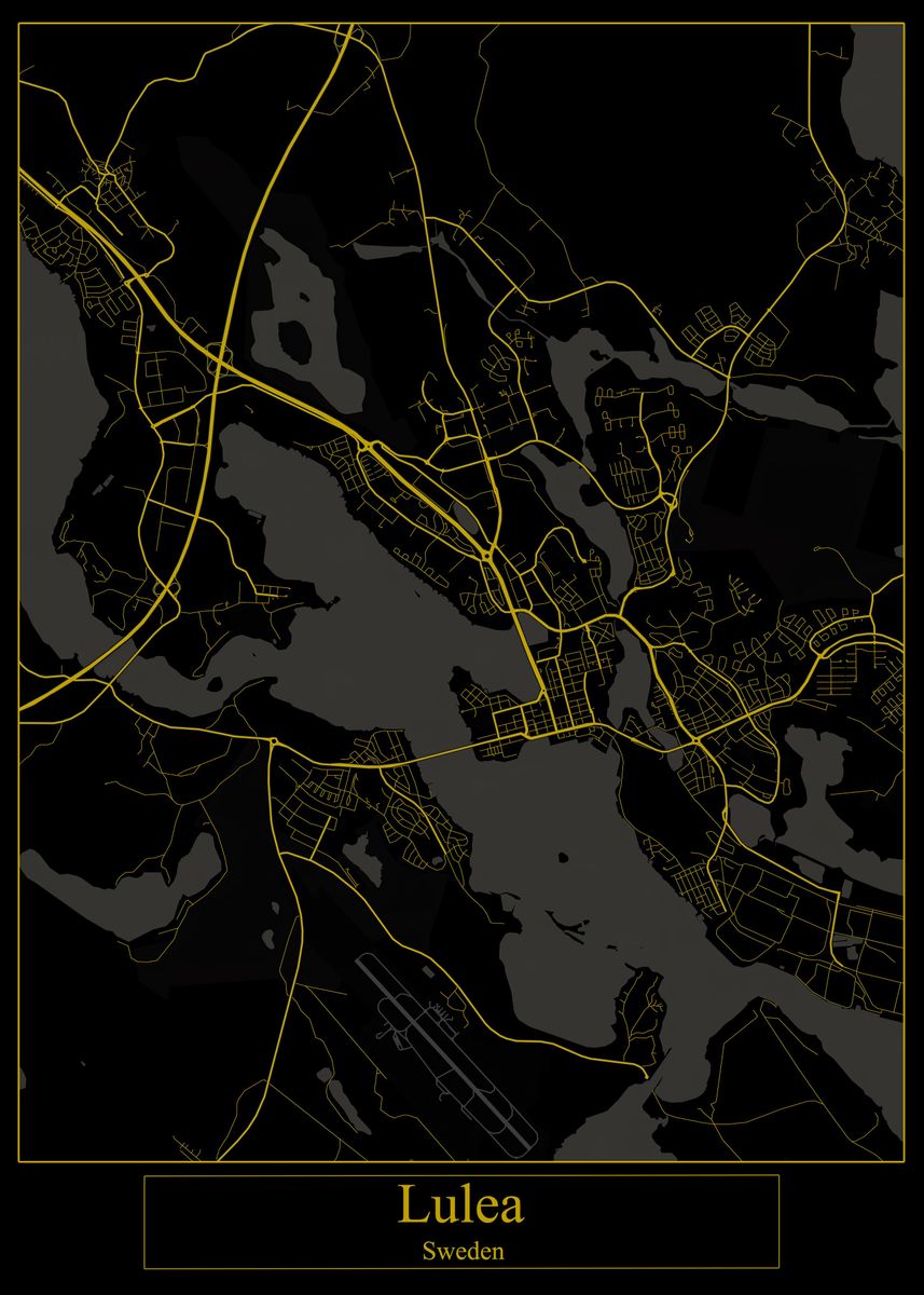 'Lulea Sweden' Poster, picture, metal print, paint by Zake Yonkou | Displate