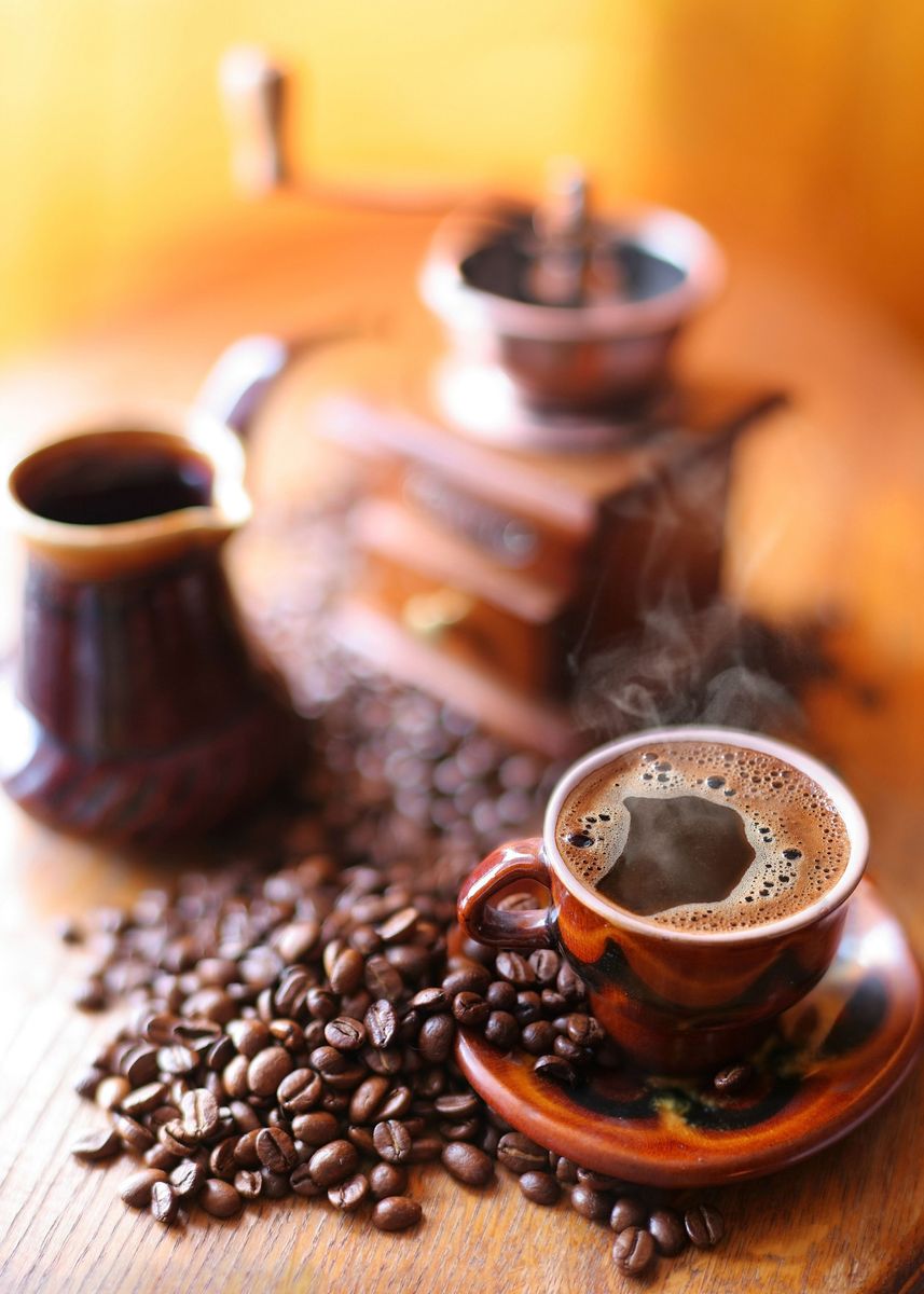 'Freshly ground coffee' Poster, picture, metal print, paint by Stefan ...