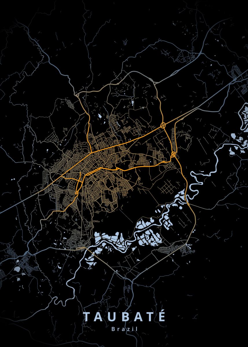 'Taubate Brazil' Poster, picture, metal print, paint by Deeo | Displate