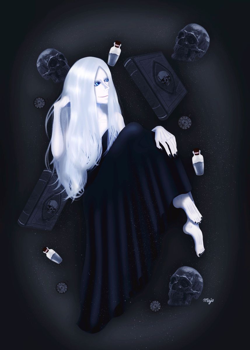 'Floating Witch ' Poster by Majo Art | Displate