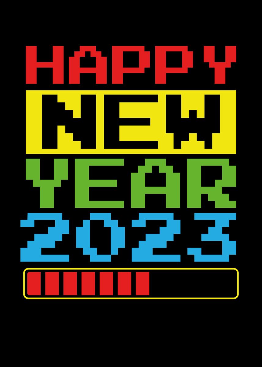 'Gaming new year 2023' Poster, picture, metal print, paint by BeMi ...